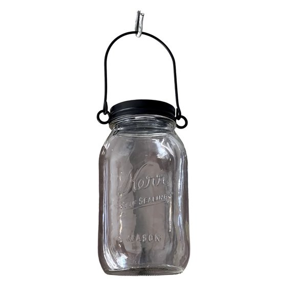 Kerr | Storage & Organization | Vintage Kerr Mason Jar Upcycled Hanging ...